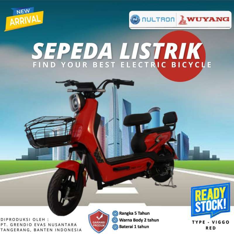 Jual Sepeda Listrik Nultron Wuyang Viggo 500 Watt High Quality - Red Di ...