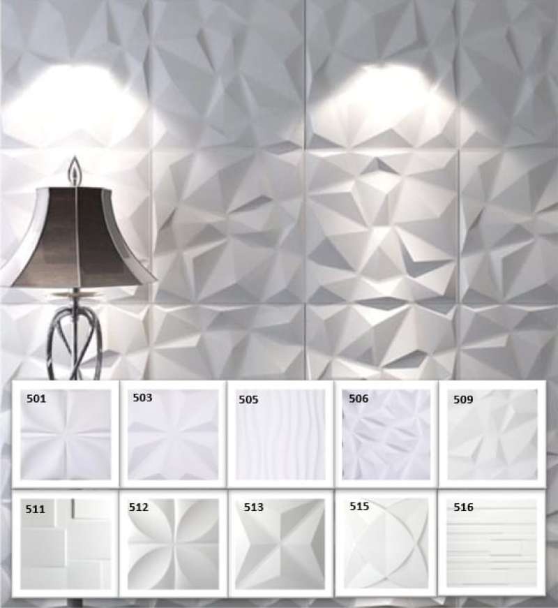 Promo Wall Panel Wallpanel Pvc 3d Timbul Putih 50 Cm X 50 Cm Diskon 5% ...