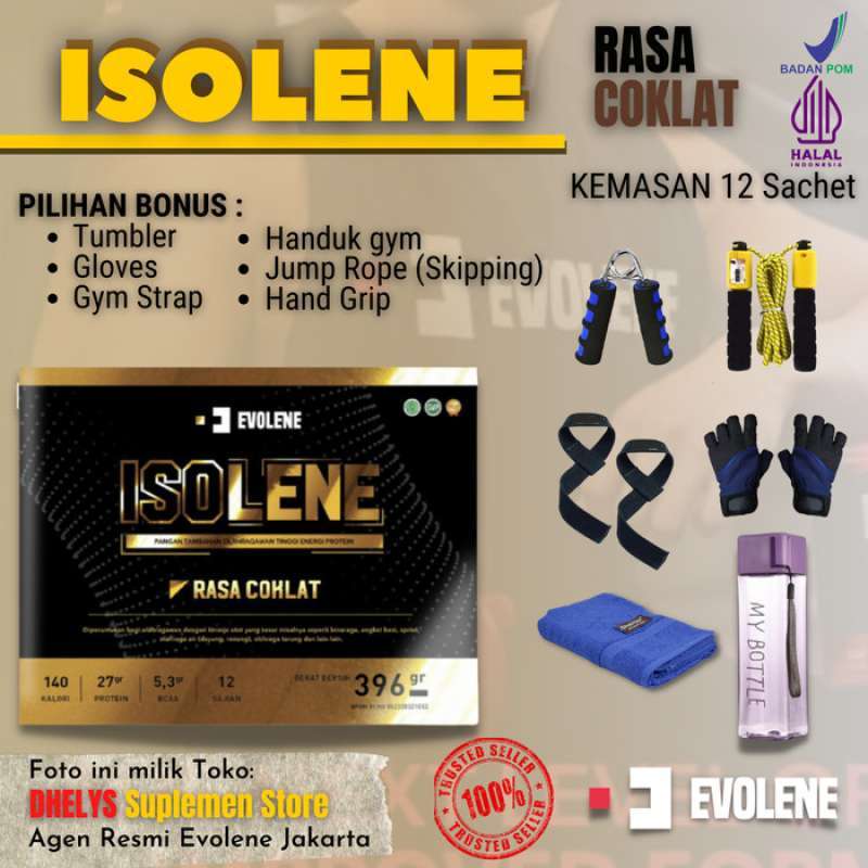 Promo Evolene Isolene Coklat Whey Protein Isolate Susu Protein 12 ...
