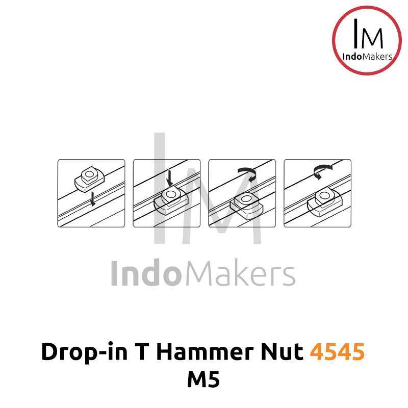 Jual T Hammer Nut M5 Drop-in Aluminium Profile 4545 Di Seller ...