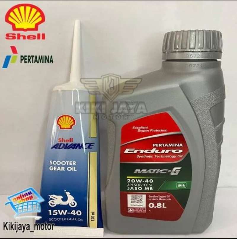 Promo OLI PERTAMINA ENDURO MATIC-G 20W-40 (0.8 L) + OLI GARDAN SHELL 120ml Diskon 4% di Seller ...