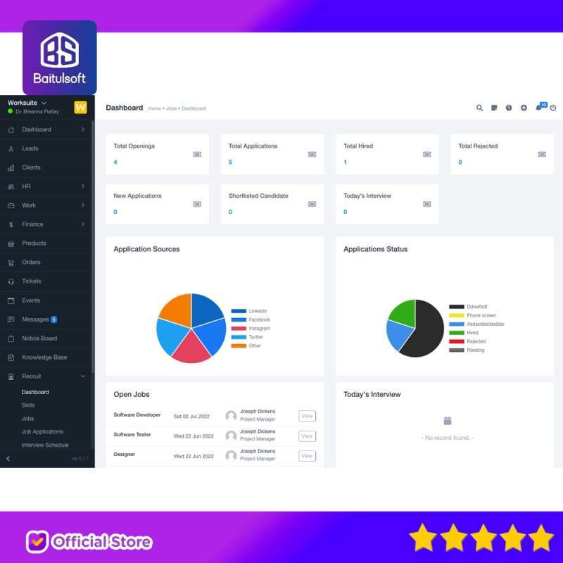 Promo SOURCE CODE APLIKASI RECRUIT MODULE FOR WORKSUITE CRM BY ...