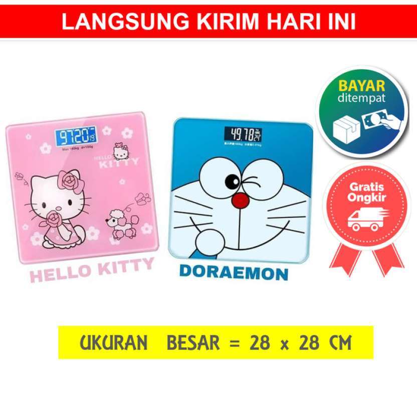 Promo Alat Timbangan Timbang Badan Digital Karakter Ukuran Besar 28 X ...
