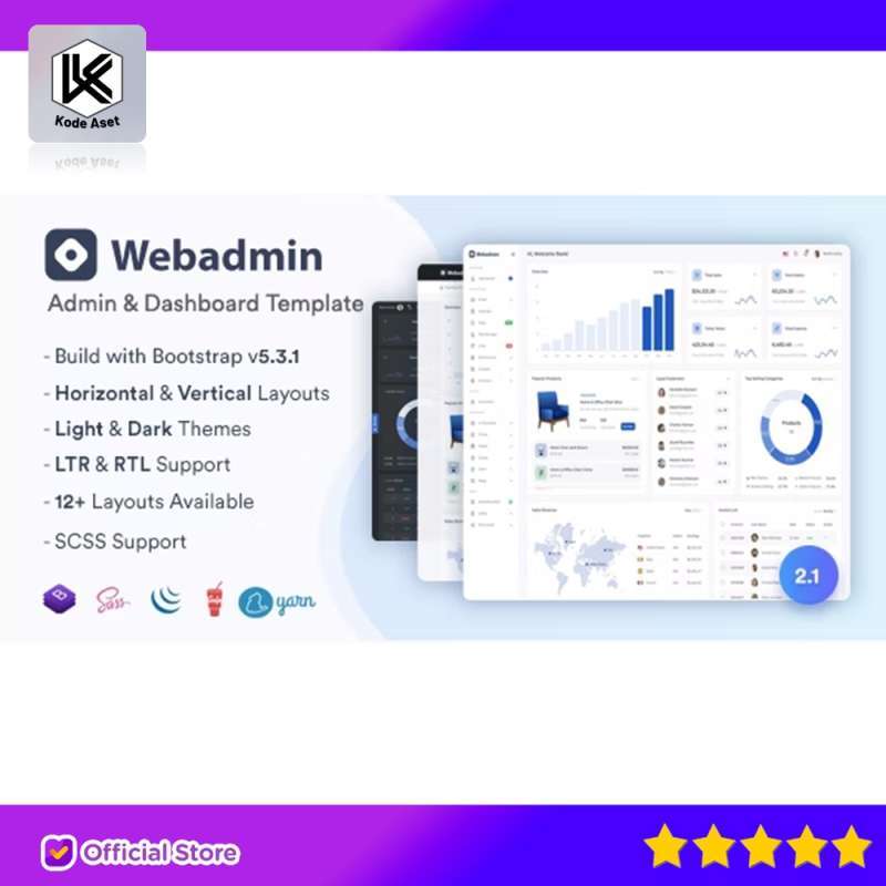 Jual Webadmin - Responsive Admin Dashboard Template By Kodeaset Di Seller Kodeaset - Jagakarsa ...