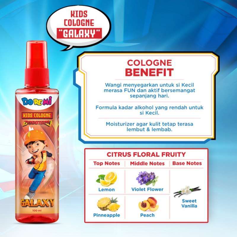 Promo Doremi BoBoiBoy Cologne Galaxy 100ml - Parfum anak Diskon 10% di ...