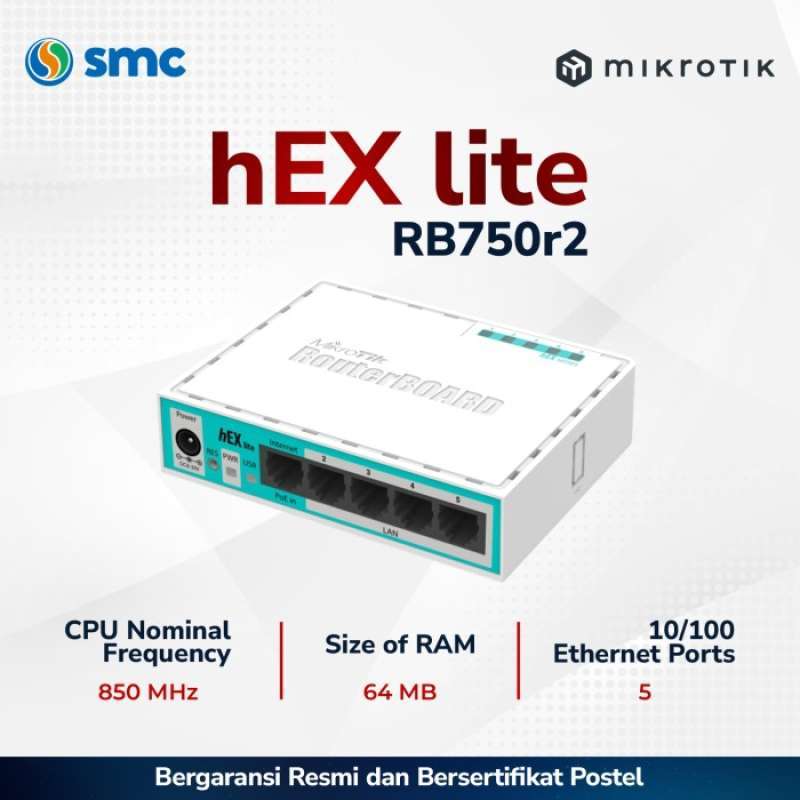 Promo MikroTik hEX lite (RB750r2) RouterBoard Diskon 23% di Seller Silia Store - Kalibata, Kota ...