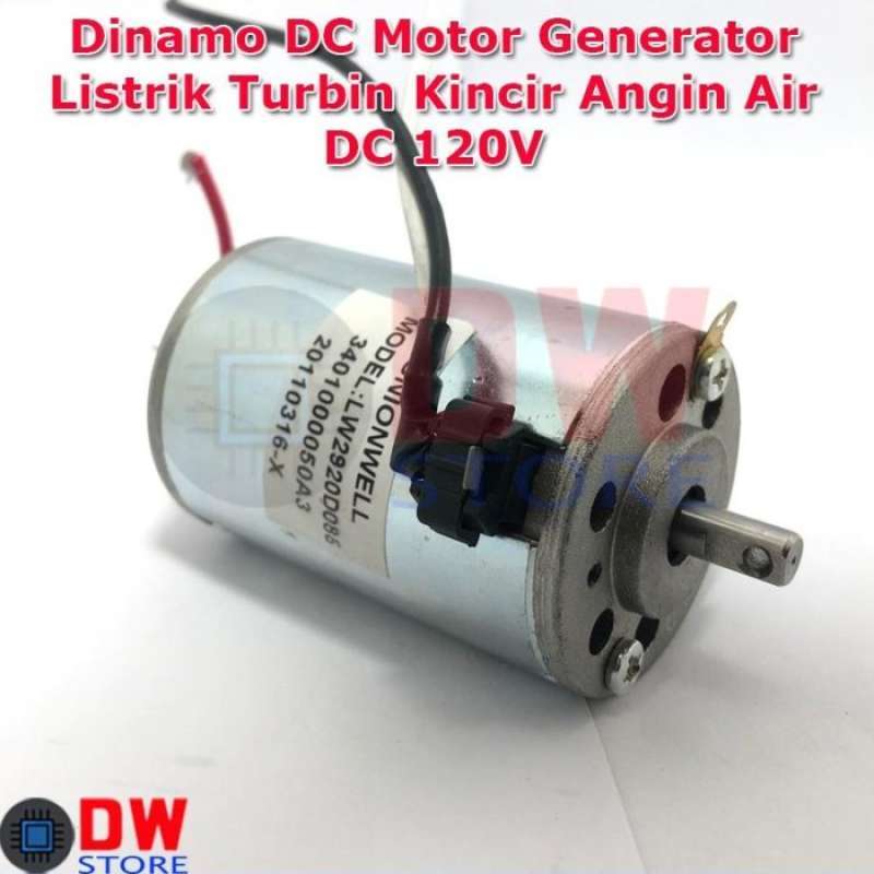 Jual Dinamo DC Motor Generator Listrik Turbin Kincir Angin Air DC 120V ...
