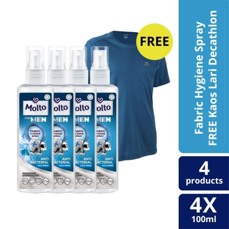 Promo Molto Fabric Hygiene Spray For Men 100 Ml Free Kaos Lari ...