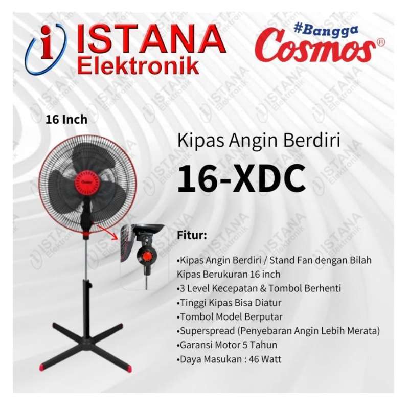 Promo Cosmos Kipas Angin 16 Inch Berdiri/stand Fan 16-xdc Diskon 2% Di ...