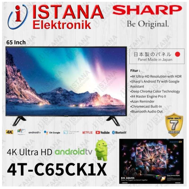 Jual SHARP UHD 4K ANDROID TV 65 INCH 4T-C65CK1X di Seller Istana Elektronik Palembang - 20 Ilir ...