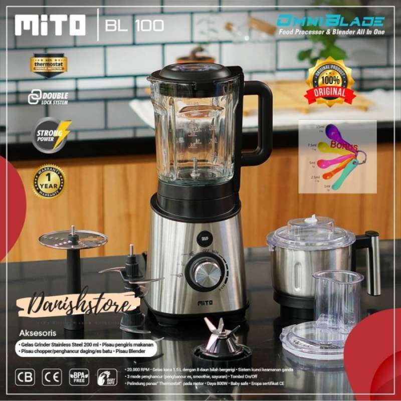 Promo Blender Mito Bl-100 Mito Omni Blade Bl-100 Food Processor Mito Bl ...