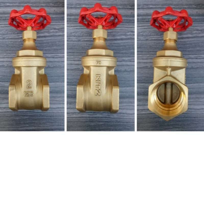 Promo Kitz Gate Valve Kuningan Drat 1/2 Inch / Stop Kran Kuningan ...