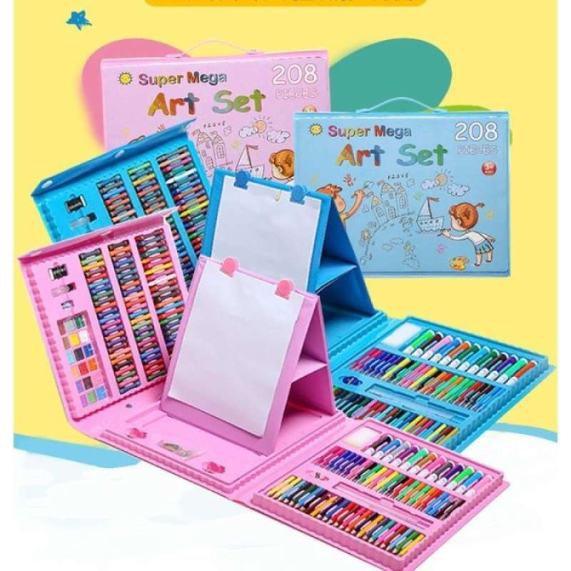 Jual Set Alat Gambar Anak Crayon Gambar Pensil Warna 2 Komplit Alat ...