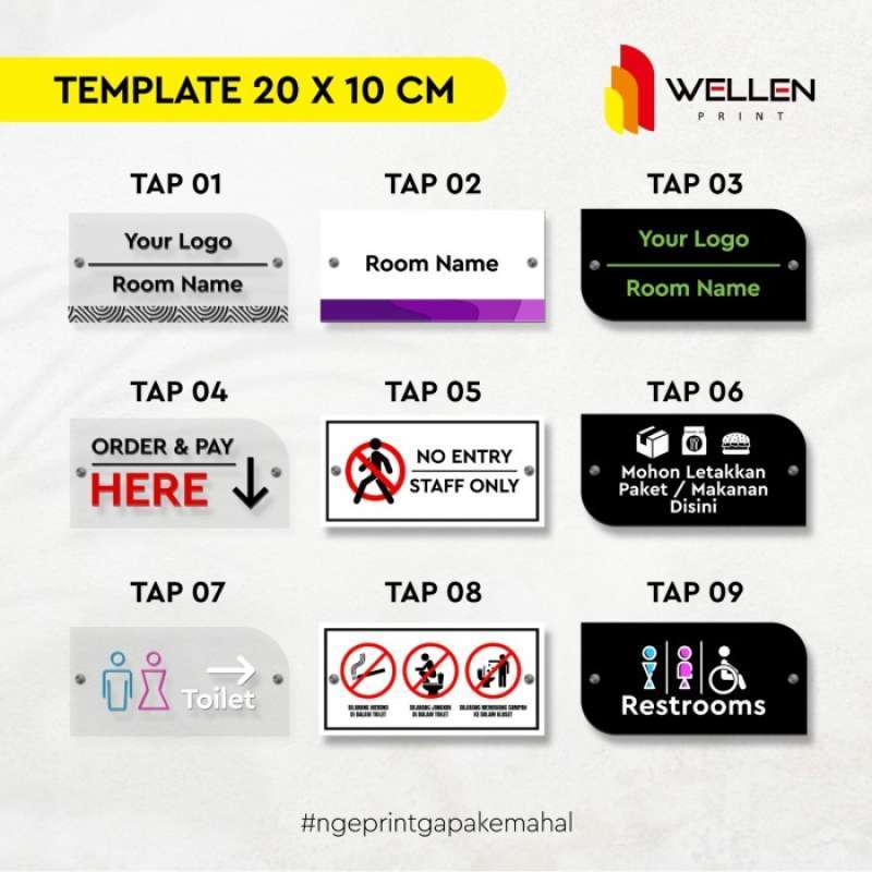 Jual Acrylic Sign Board Uv Print / Akrilik Papan Nama Tanda Ruangan Di ...