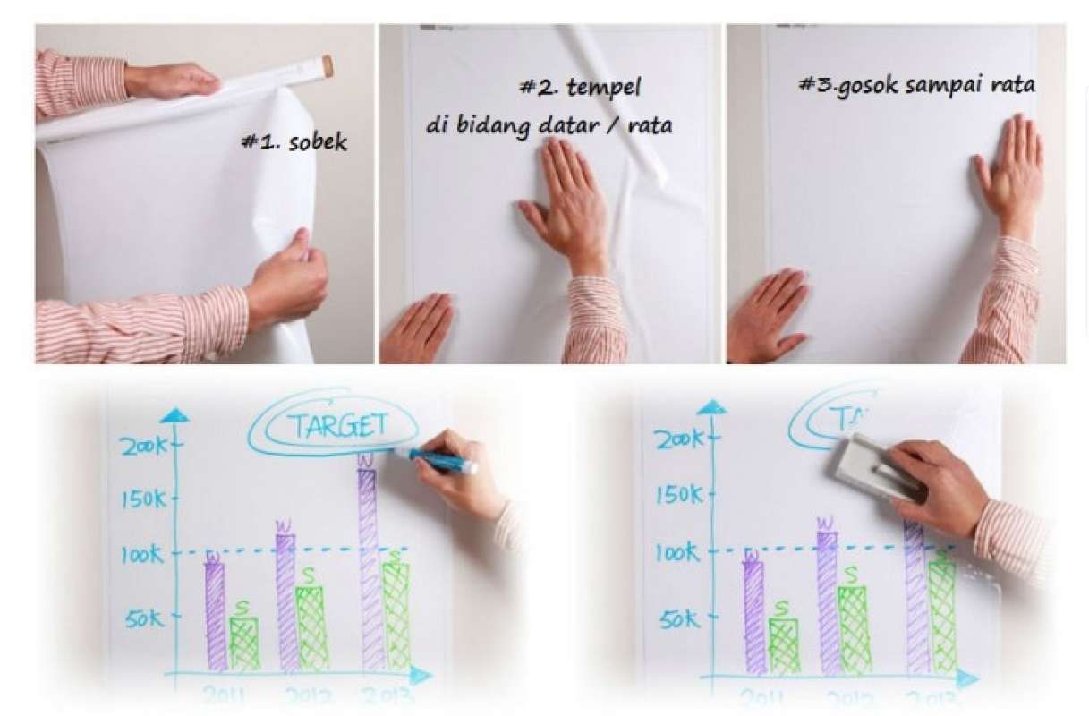 Jual Papan Tulis / WhiteBoard Bentuk Kertas Portable - Tidak Perlu Di ...