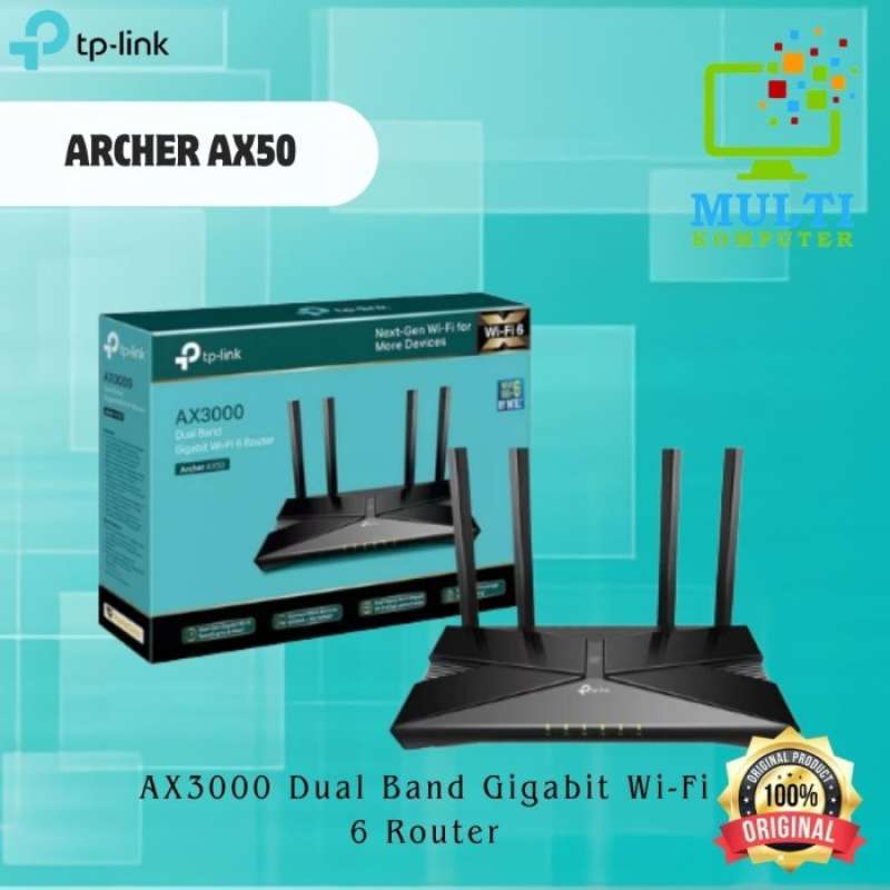 Promo Archer Ax50 Ax3000 Dual Band Gigabit Wi-fi 6 Router Diskon 23% Di ...