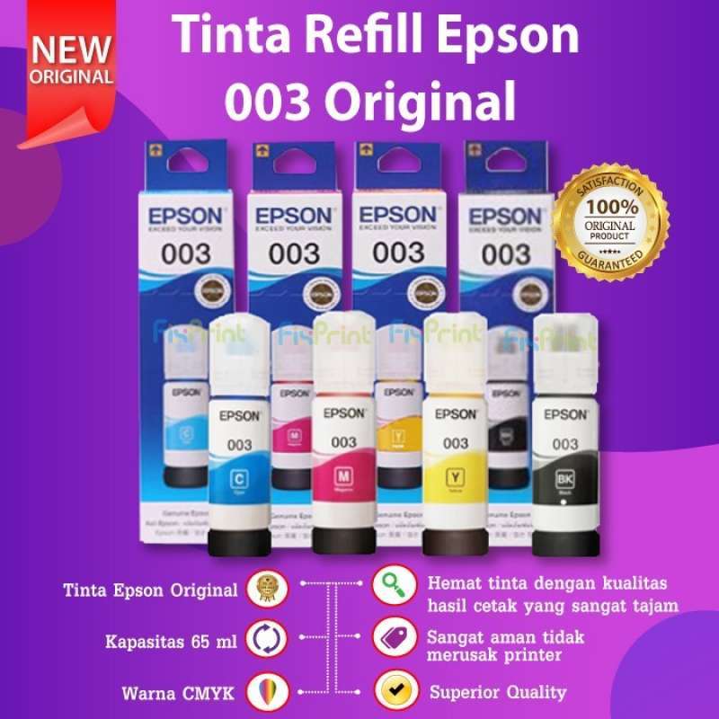 Jual Epson 003 T00v Tinta Cartridge Printer L1110 L3210 L3110 L3210 ...
