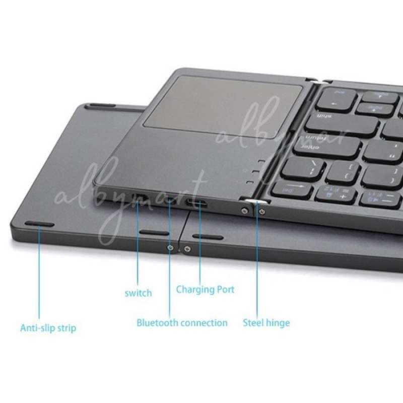 Jual Wireless Foldable Keyboard Bluetooth Touchpad Lipat Di Seller Retail Indo Global