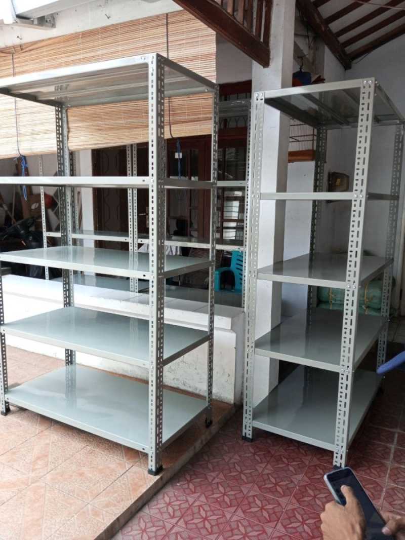 Promo Rak Besi Siku Lubang 5 Susun 120 Cm X 60 Cm X 200 Cm Rak Knock ...