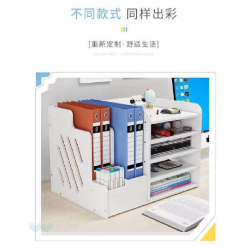 Promo Baru! Rak Organizer Meja Kantor / Kerja Tempat Buku File Atk ...