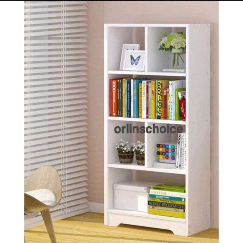 Promo Rak Buku Minimalis Lemari Serbaguna / Rak Buku 4 Tingkat- Via ...