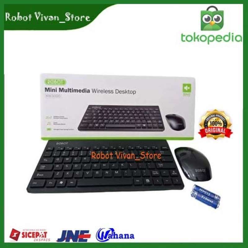 Jual Mouse dan Keyboard Combo Wireless ROBOT KM3000 di Seller Retail ...