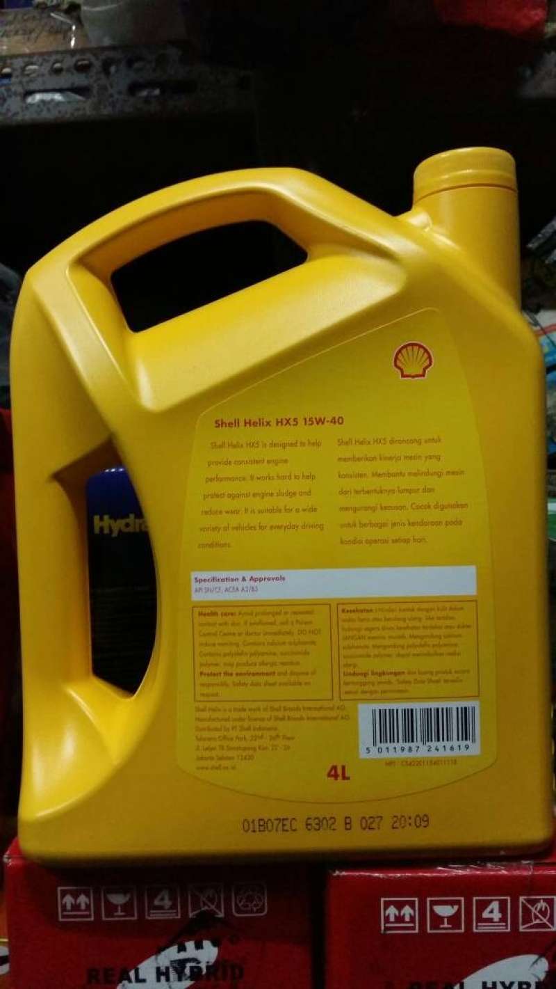 Promo Shell Helix Hx5 15w-40 Oli Mobil Kemasan Baru Segel Hologram ...
