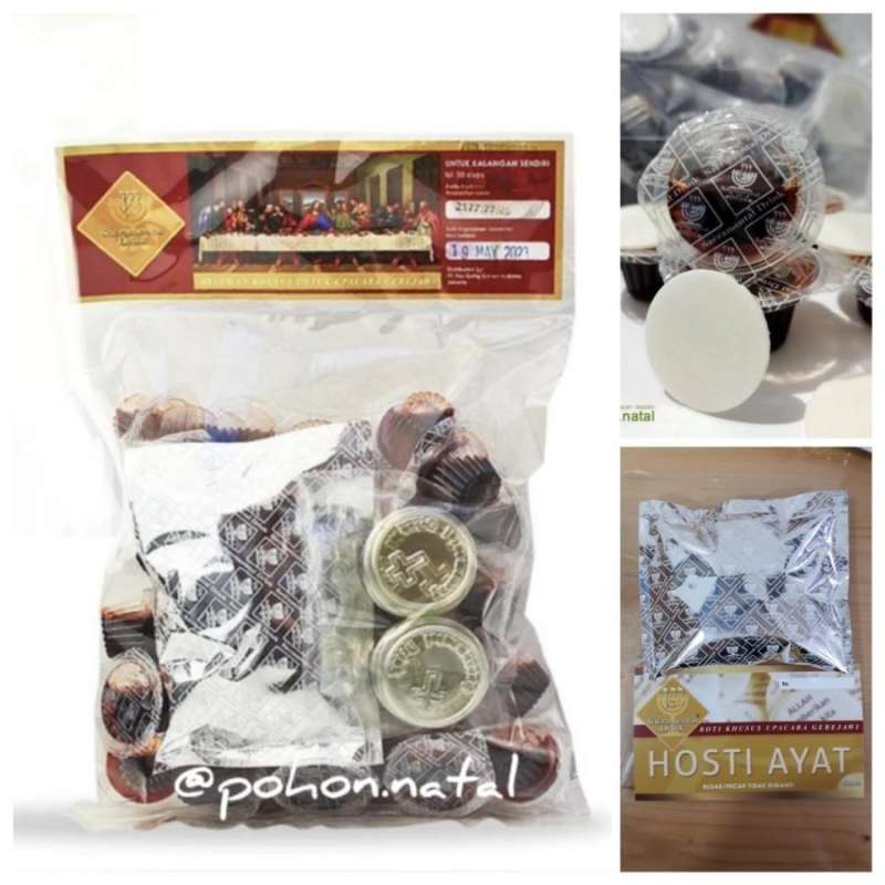 Jual Anggur Cup Ros Gung & Hosti Roti Polos Perjamuan Kudus Isi 50 Di ...