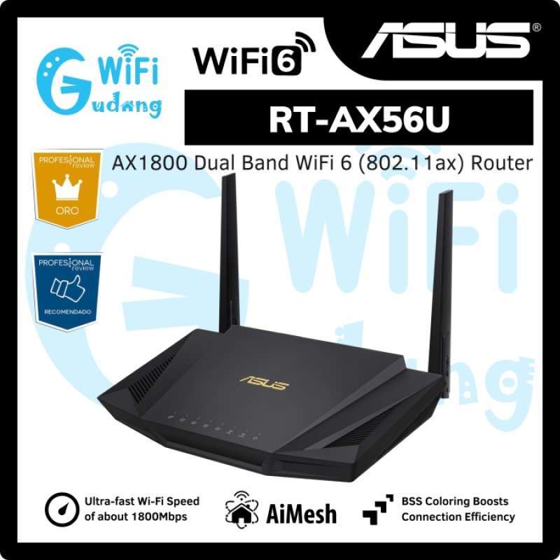 Jual ASUS RT-AX56U AX1800 Dual Band WiFi 6 (802.11ax) Wireless Router ...