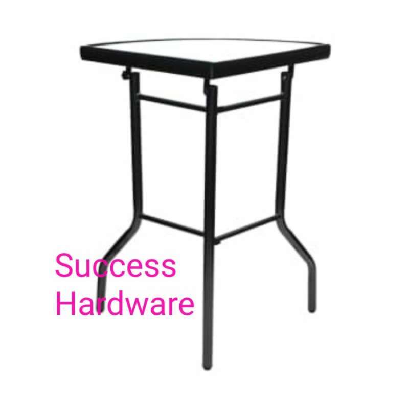 Promo Soleil Meja Sisi Lipat Corner Folding Table 40x40cm Hitam Diskon ...