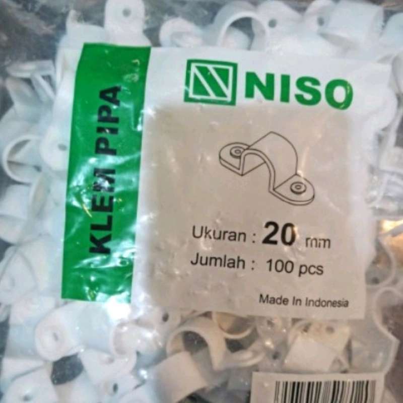 Jual klem pipa conduit niso 20mm konduit 20 mm satuan klem pipa listrik ...