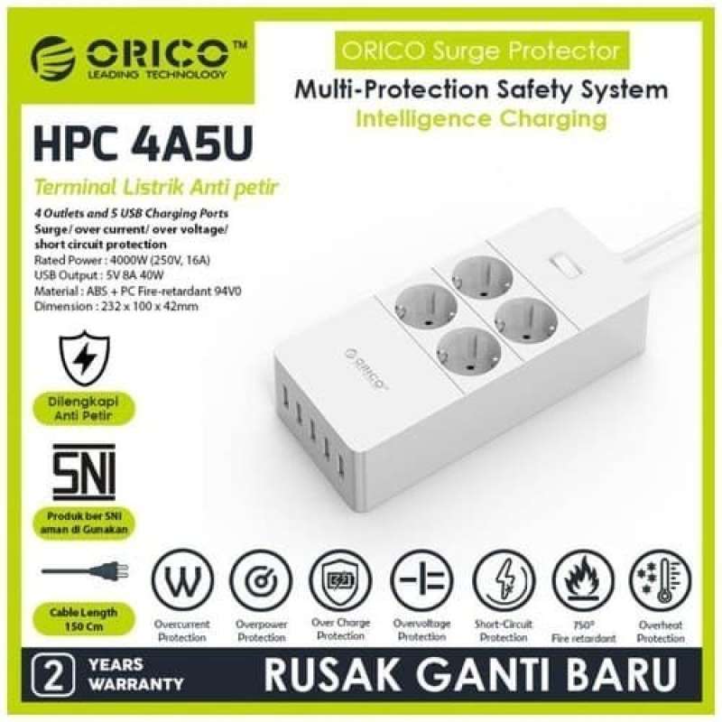 Promo Terminal Listrik Co 4 Port & 5 Port Usb Hpc-4a5u - Power Station ...