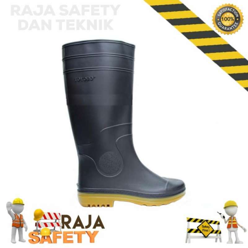 Promo Safety Boot Toyobo Panjang Hitam / Sepatu Boot Toyobo Diskon 23% ...