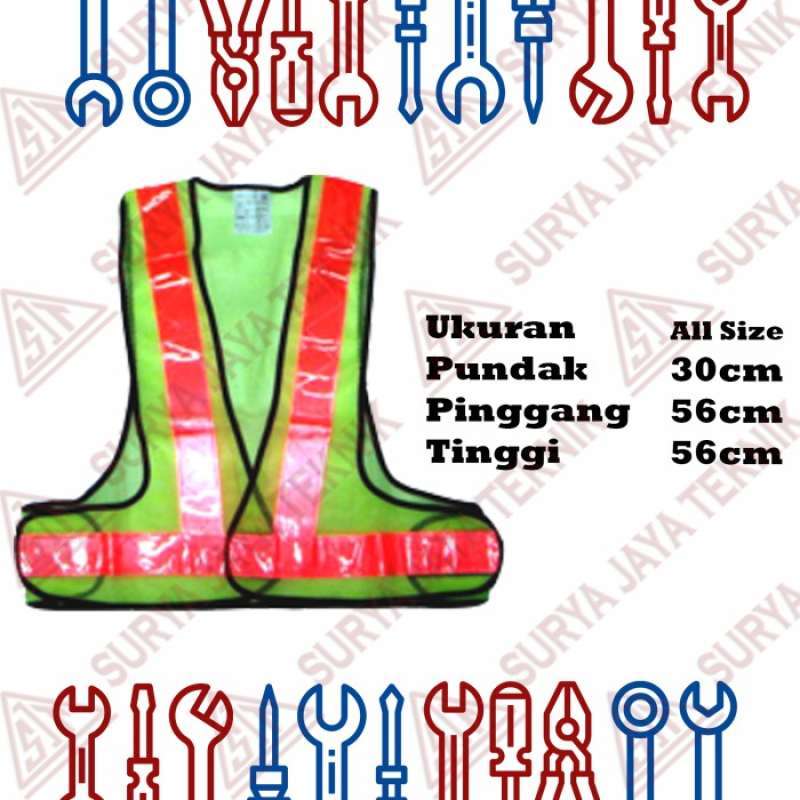 Promo Rompi Safety V Hijau / V Safety Vest Green 56x56 Diskon 23% Di ...