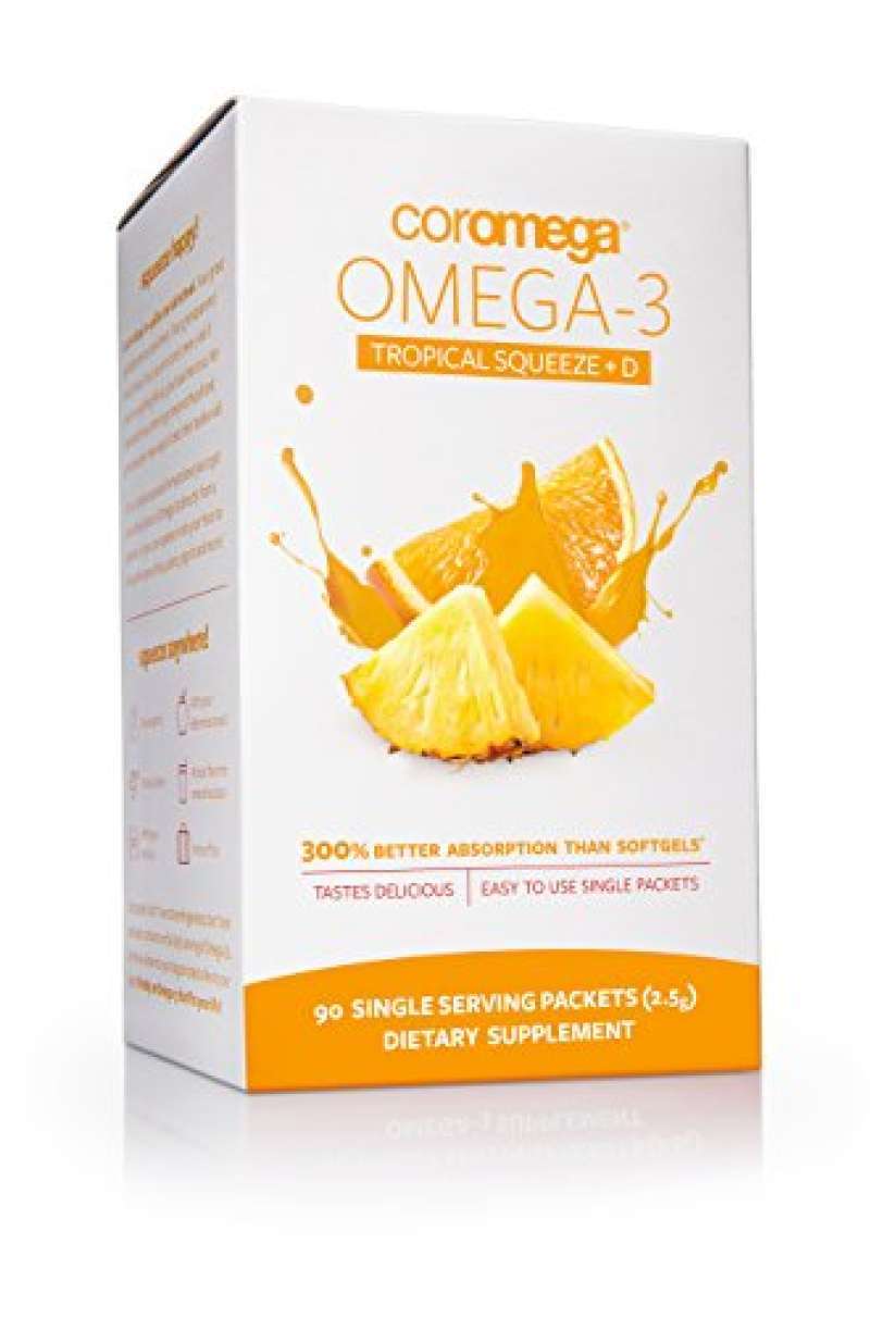 Promo Coromega Omega 3 Fish Oil Supplement with Vitamin D3, 650mg of ...