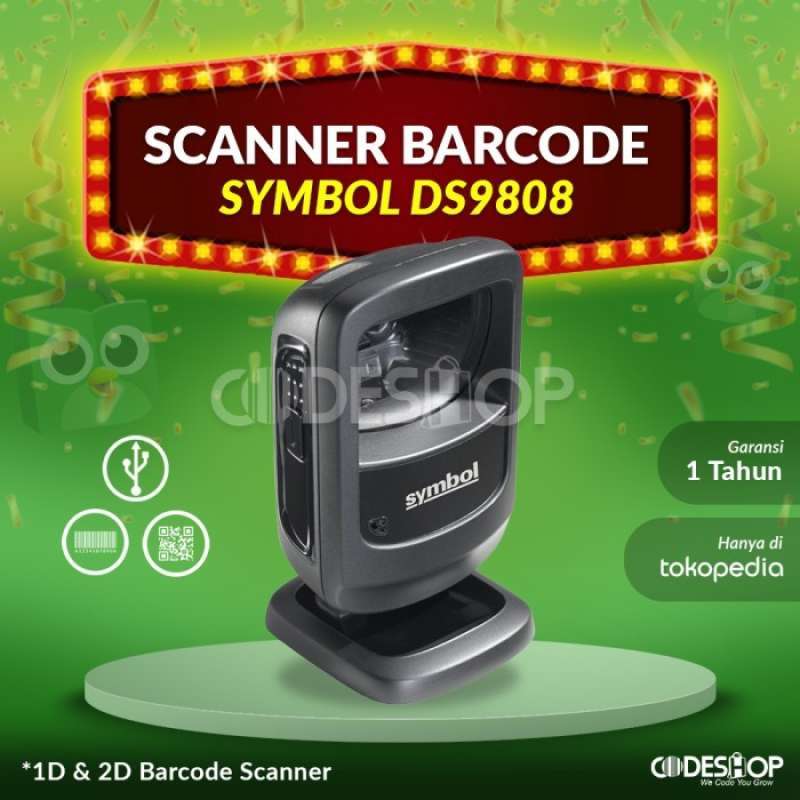 Jual Barcode Scanner Symbol Ds9208 - 2 Dimensi ( Qr Code E-faktur Pdf ...