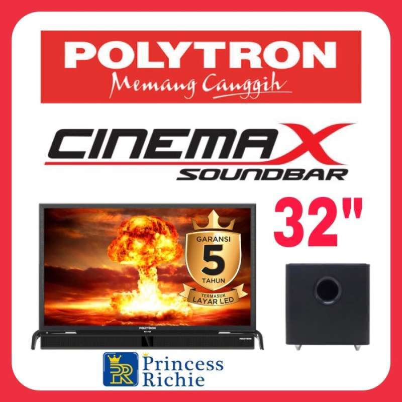 Promo Led tv polytron 32 inch dengan Soundbar subwoofer Diskon 33% di ...