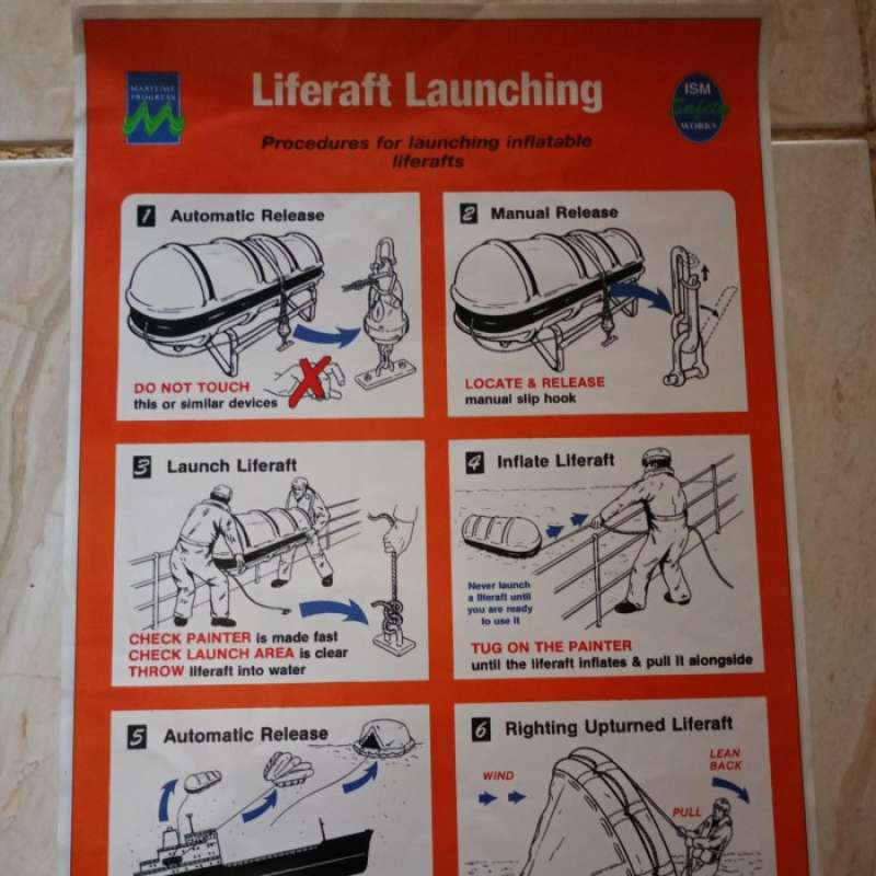 Promo Safety Poster Liferaft Launching Impa Code 331502 Diskon 23% Di ...