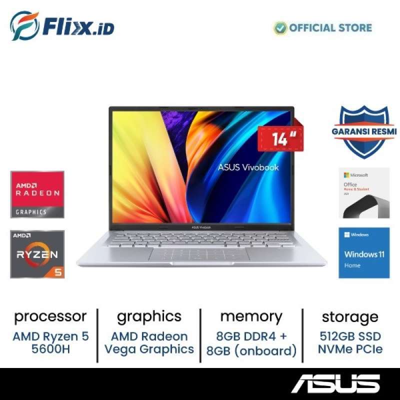 Jual ASUS Vivobook 14X M1403QA-OLED AMD Ryzen™ 5 5600H 16GB 512 SSD ...