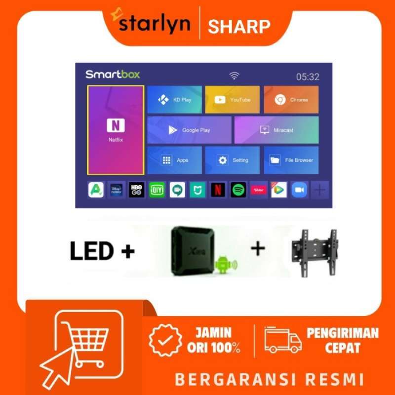 Promo SHARP Aquos LED TV 42 Smart Android Box Versi 11 Ram 2GB 2T ...