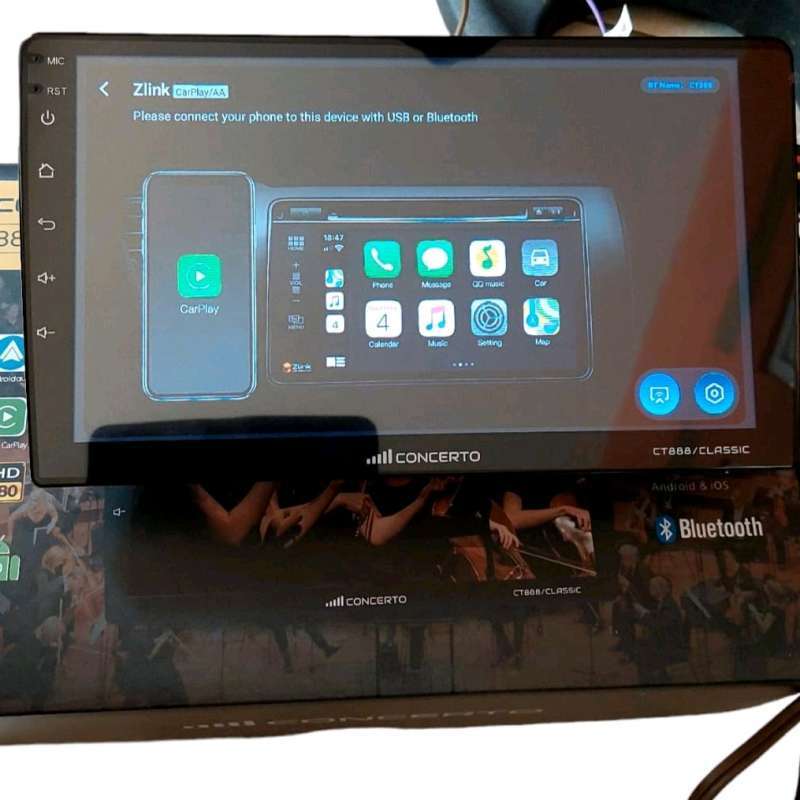 Jual Head Unit Android 10 Inch Concerto Classic Compact Ct-888 Ram 2+32 ...