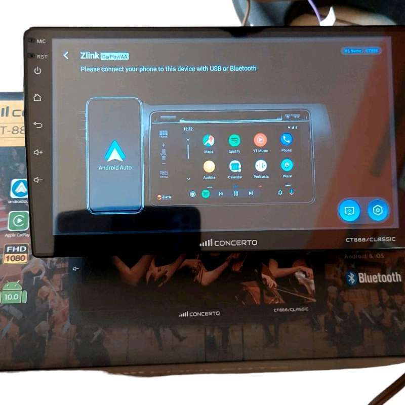 Jual Head Unit Android 10 Inch Concerto Classic Compact Ct-888 Ram 2+32 ...