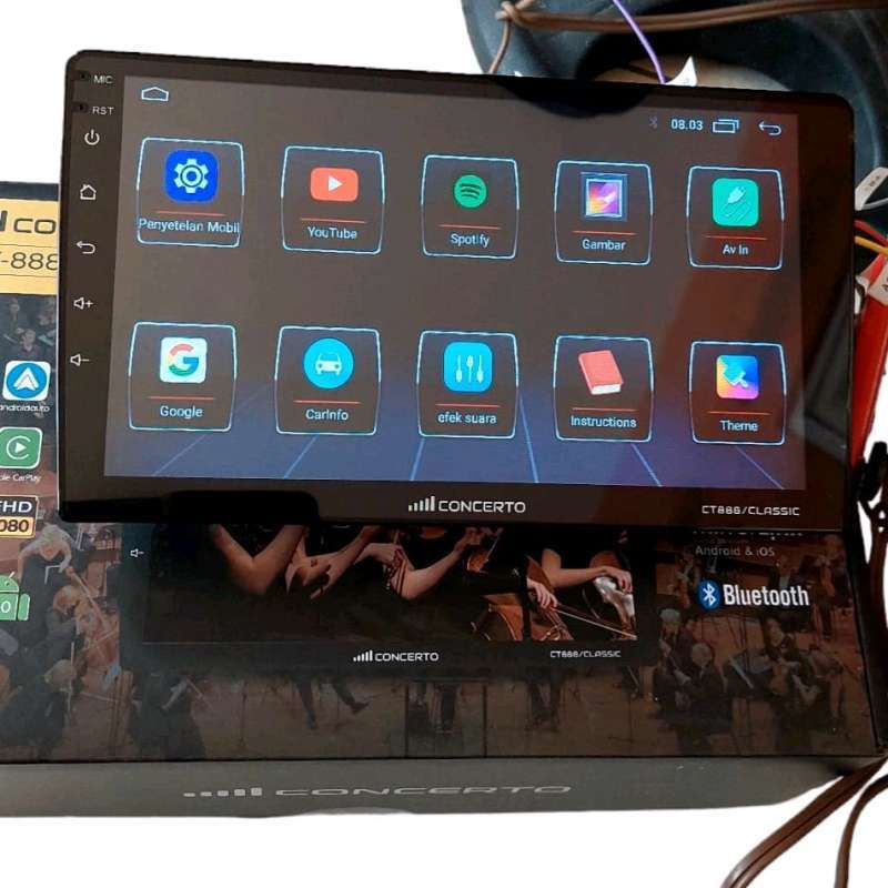Jual Head Unit Android 10 Inch Concerto Classic Compact Ct-888 Ram 2+32 ...