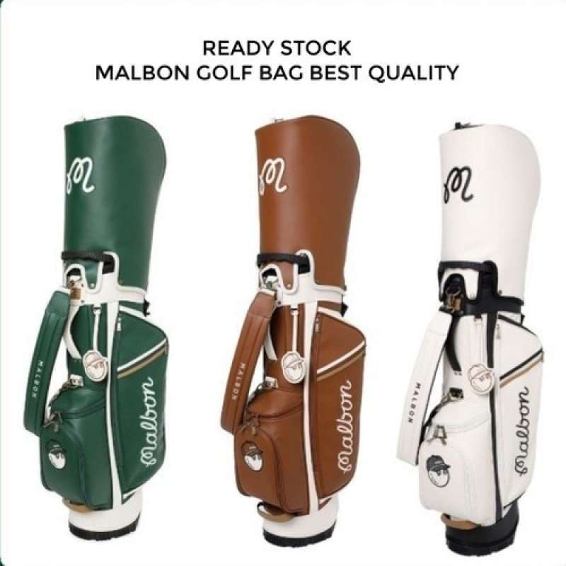 Jual Malbon Tas Golf Bag Leather M Classic Stand Bag Kulit Mlb Sb - 001 ...