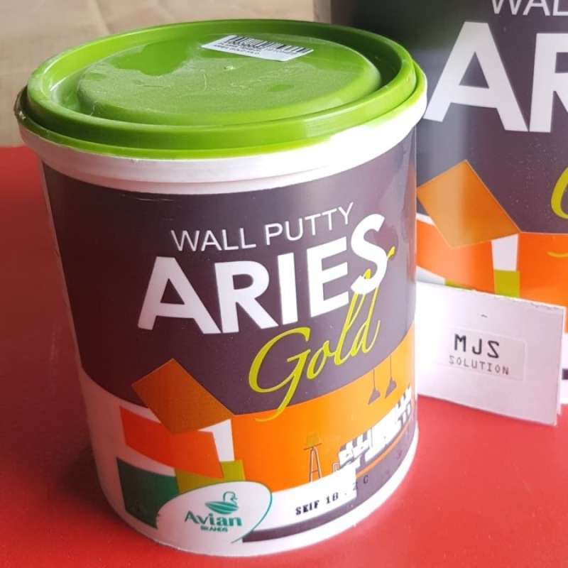Promo PLAMIR PLAMUR WALL PUTTY DEMPUL TEMBOK KAYU ARIES GOLD GALON 5 KG ...