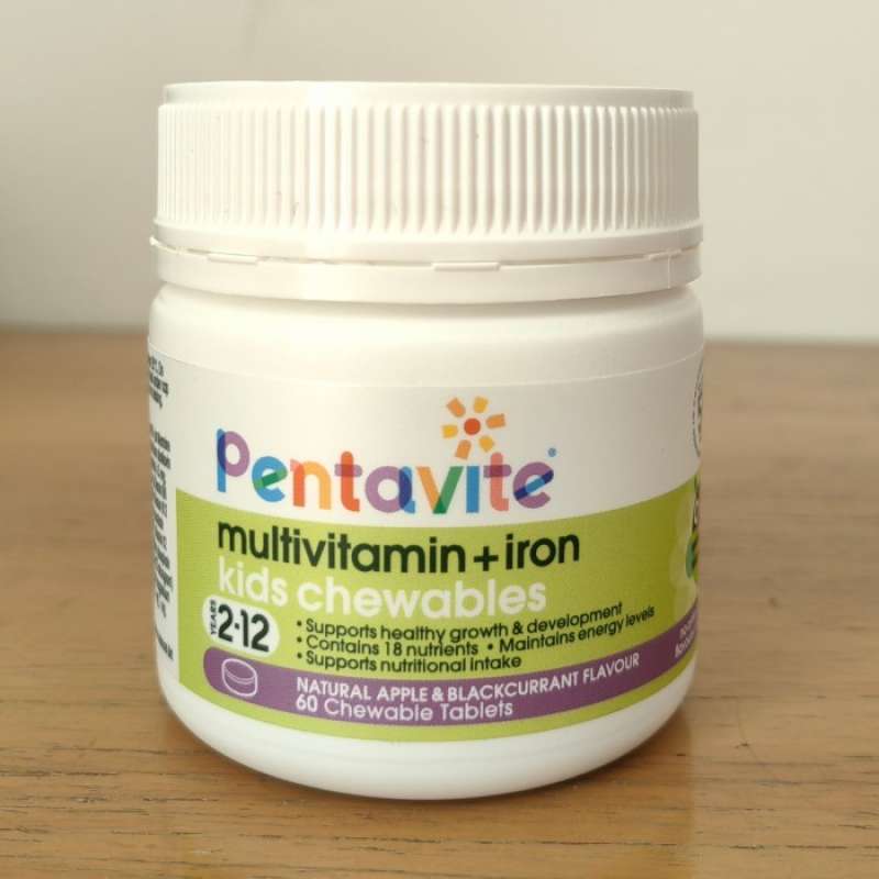 Promo Pentavite Kids Multivitamin + Iron - 60 Chewable Tablets Diskon ...