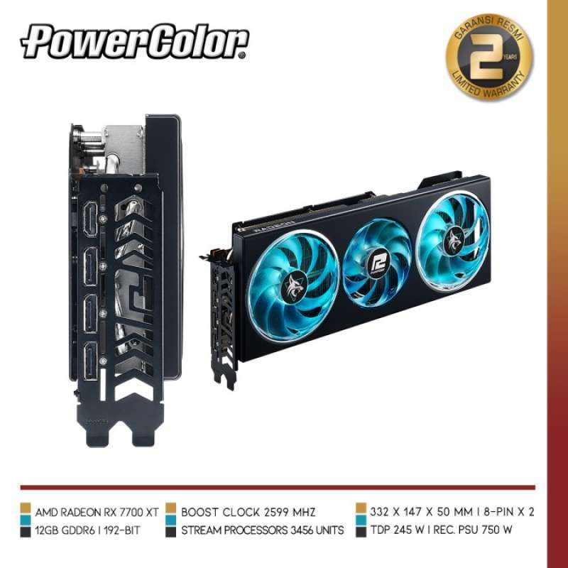 Jual Powercolor Hellhound Amd Radeon Rx 7700 Xt 12gb Gddr6 Di Seller ...