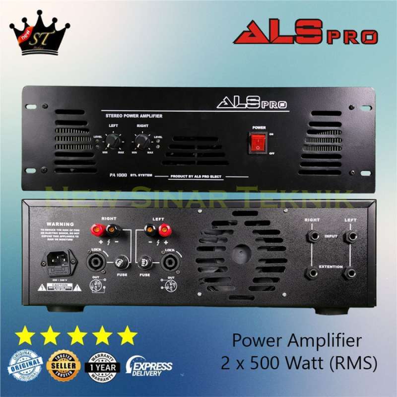 Promo Promo Terbatas !!!!! Als Pro Pa-1000 Pa1000 Power Amplifier 500 ...