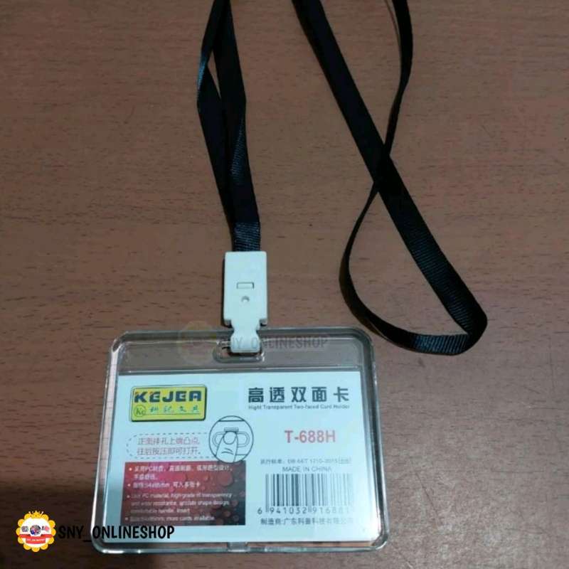 Jual ID Card Holder / Name Tag Yoyo / Casing ID Card Acrylic 2 Sisi ...
