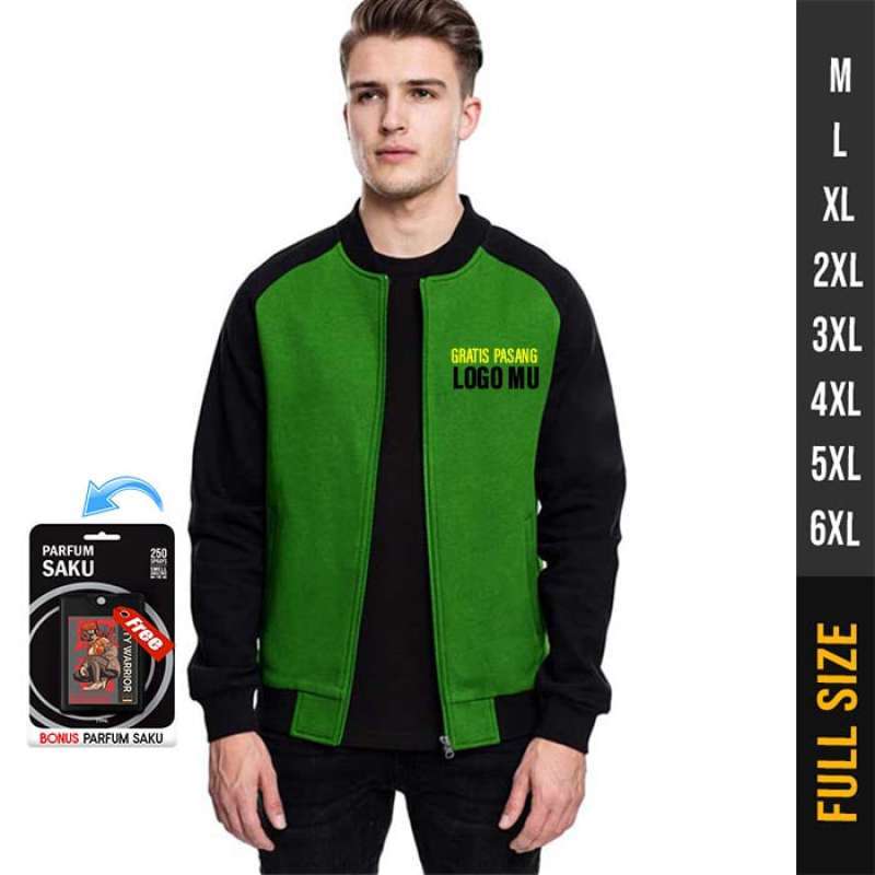 Jual Jaket Bomber Hijau Grab Kombinasi Hitam Oversize (m-6xl) Jaket ...